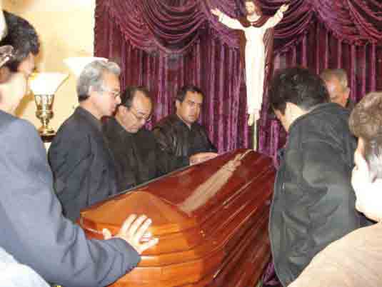 Cajamarca, Semblanzas, Juan Segundo Velásquez Tirado, Velatorio
